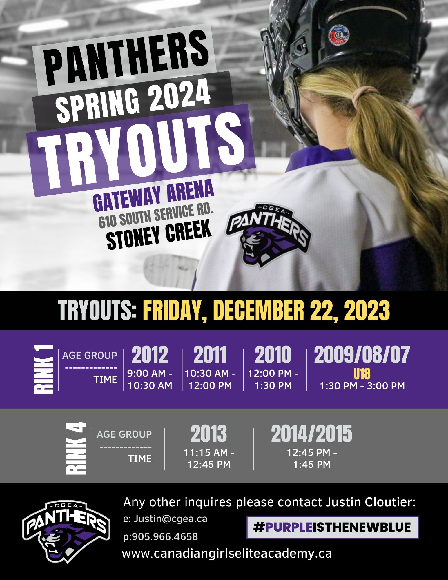 Panthers Spring 2024 Tryouts - Canadian Girls Elite Academy